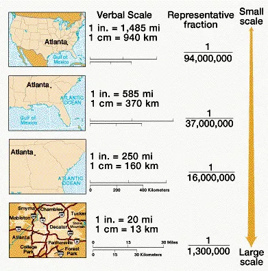 Geographical Maps: Reduction Scale And Typologies - Edition Time