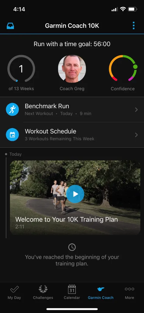 Garmin Coach: How to Use it And my Experience - Edition Time