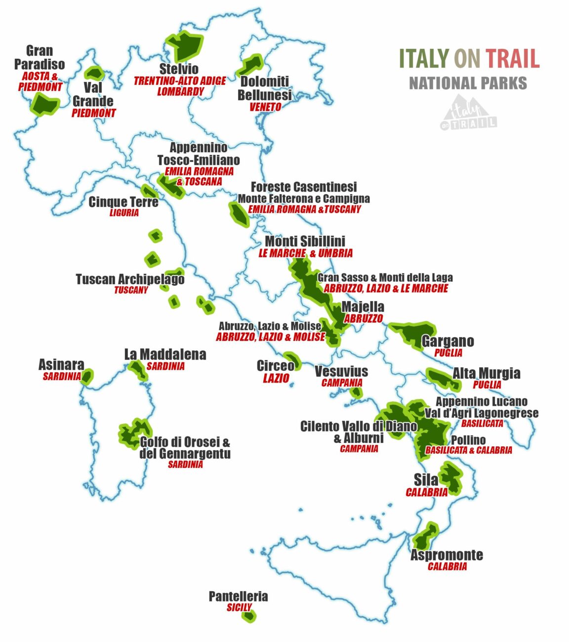 National Parks in Italy: List, Cards For Each Park And Map - Edition Time